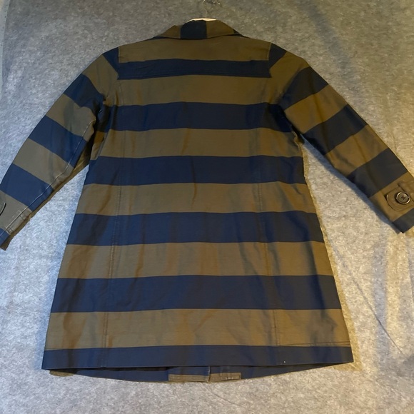 Boden | Jackets & Coats | Boden Womens Stripe Button Front Coat Navy ...